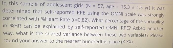 Solved We discussed the OMNI Rating of Perceived Exertion | Chegg.com