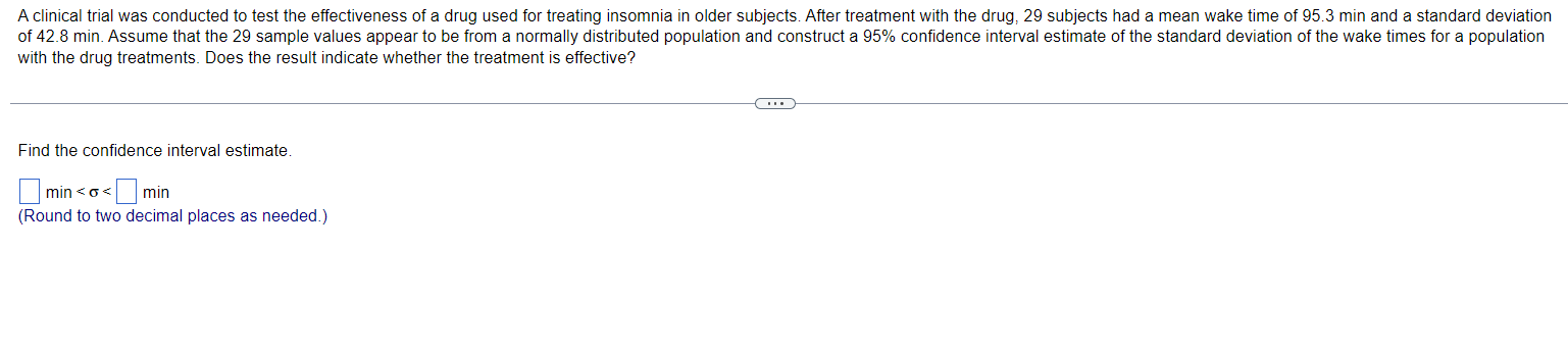 Solved Question content area topPart 1A clinical trial was | Chegg.com