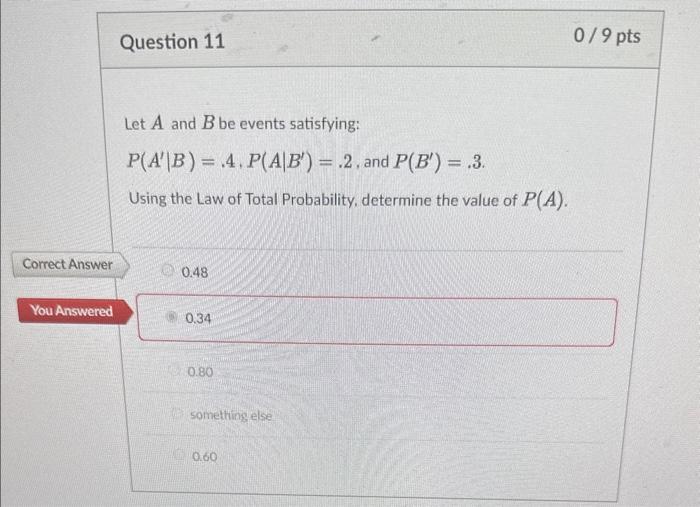 Solved Let A and B be events satisfying: | Chegg.com