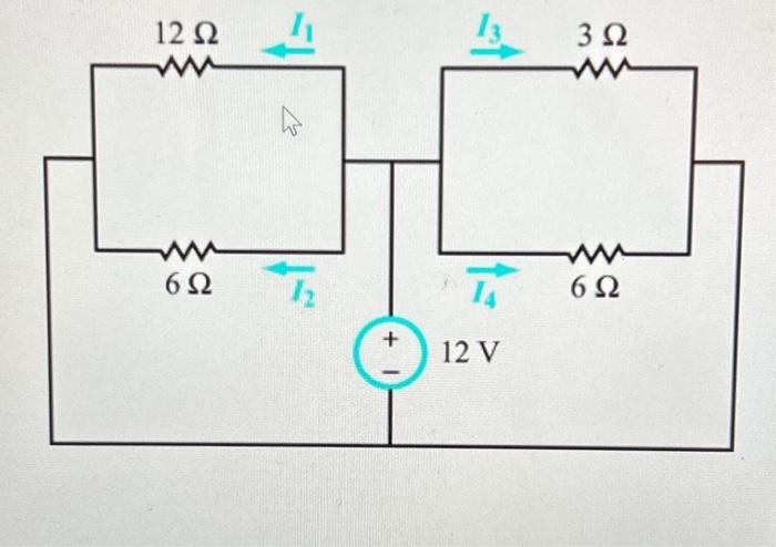 Solved Determine I, I2, I3 and I4 shown below. | Chegg.com