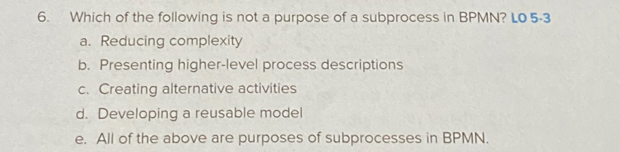 Solved Which of the following is not a purpose of a | Chegg.com
