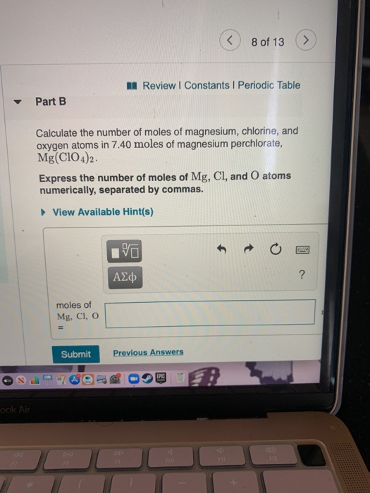 Solved I Review | Constants I Periodic Table Part C A sample | Chegg.com