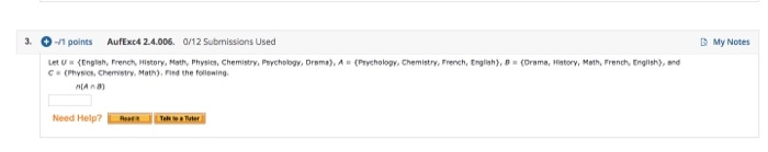 Solved 3. -11 points AufExc4 2.4.006. 0/12 Submissions Used | Chegg.com