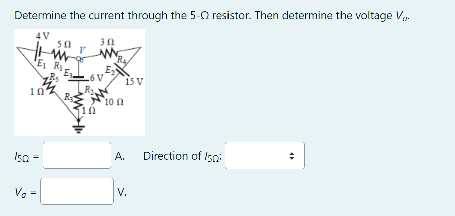 Solved Determine the current through the 5-Ω ﻿resistor. Then | Chegg.com