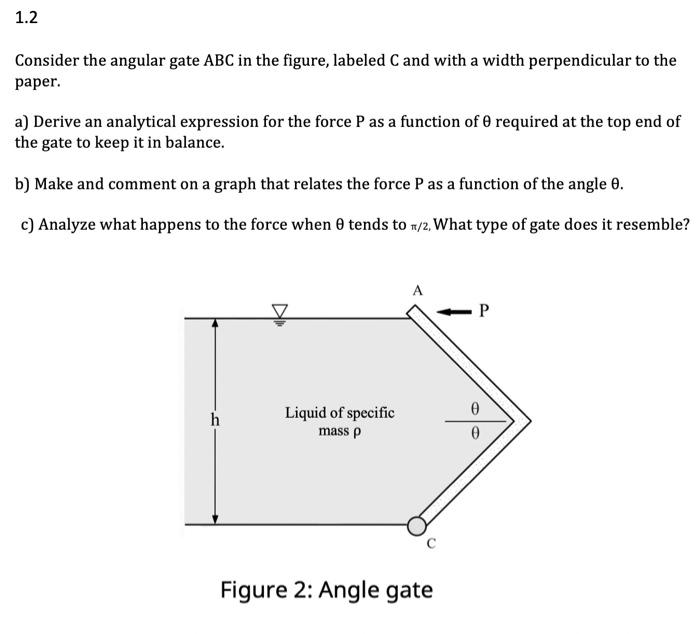 Solved Consider the angular gate ABC in the figure, labeled | Chegg.com