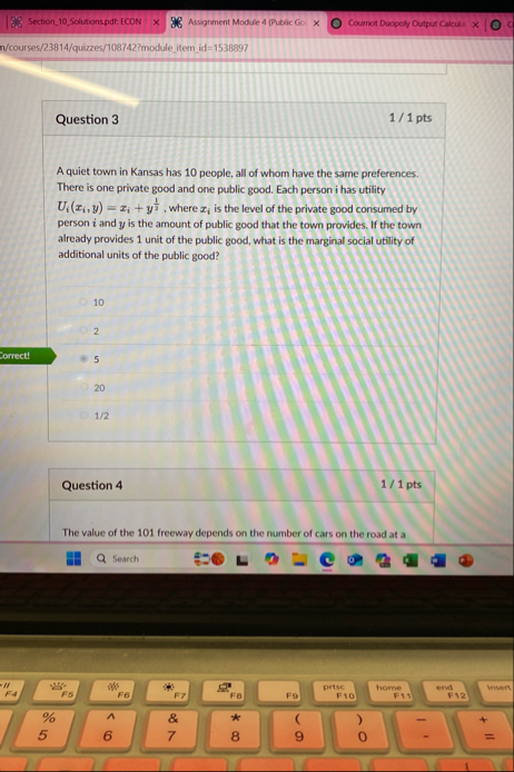 Section_10_Solutions.pdt: ECON59 ﻿Assignment Module | Chegg.com