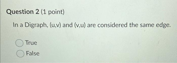 Solved We represent a digraph edge using O a set of two | Chegg.com