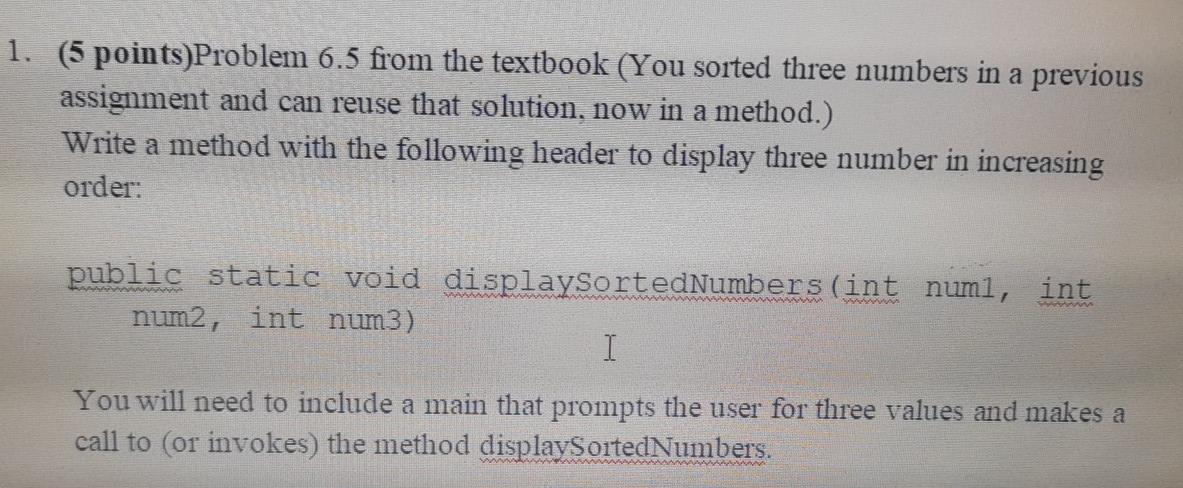 Solved 1. (5 points)Problem 6.5 from the textbook (You | Chegg.com