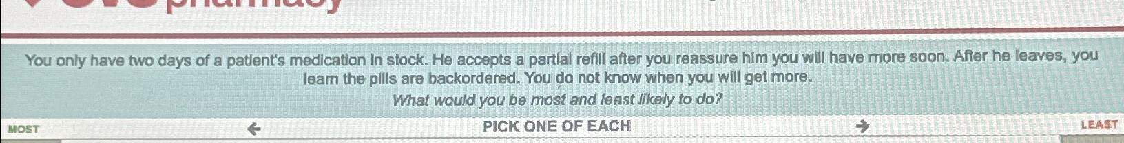 Solved You only have two days of a patient's medication In | Chegg.com