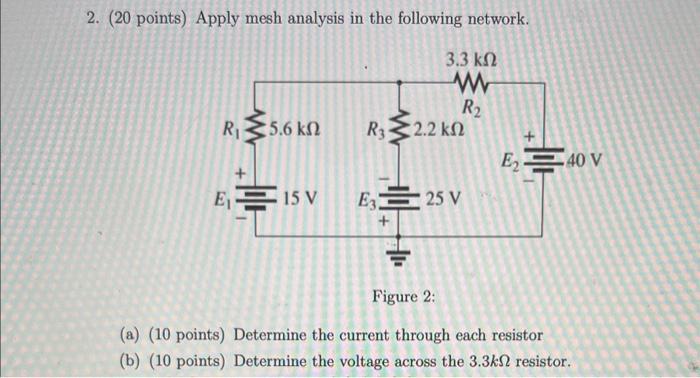 Solved 1. (20 points) Using branch-current analysis, find | Chegg.com