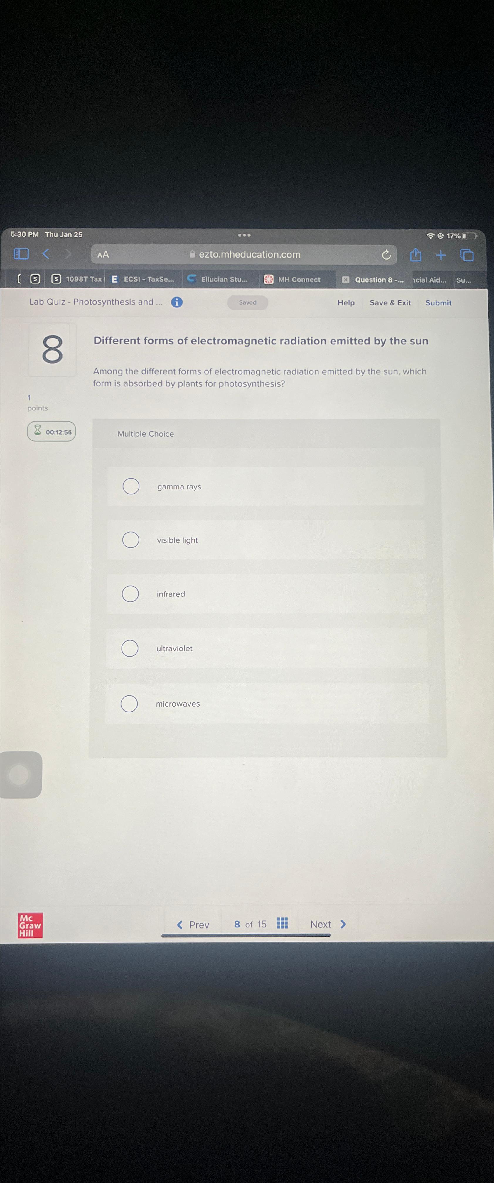Solved Different forms of electromagnetic radiation emitted | Chegg.com