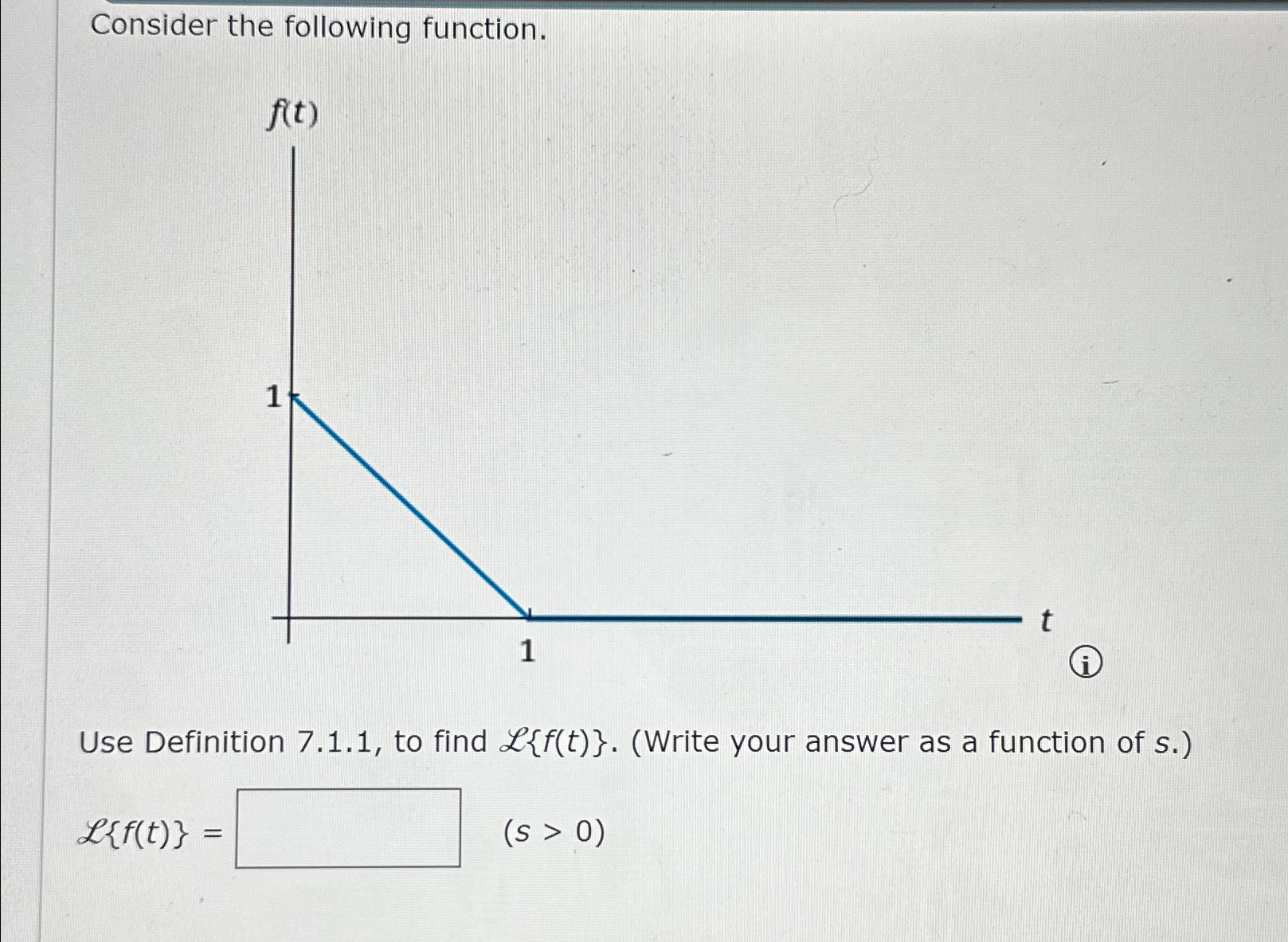Consider the following function.Use Definition 7.1.1, | Chegg.com