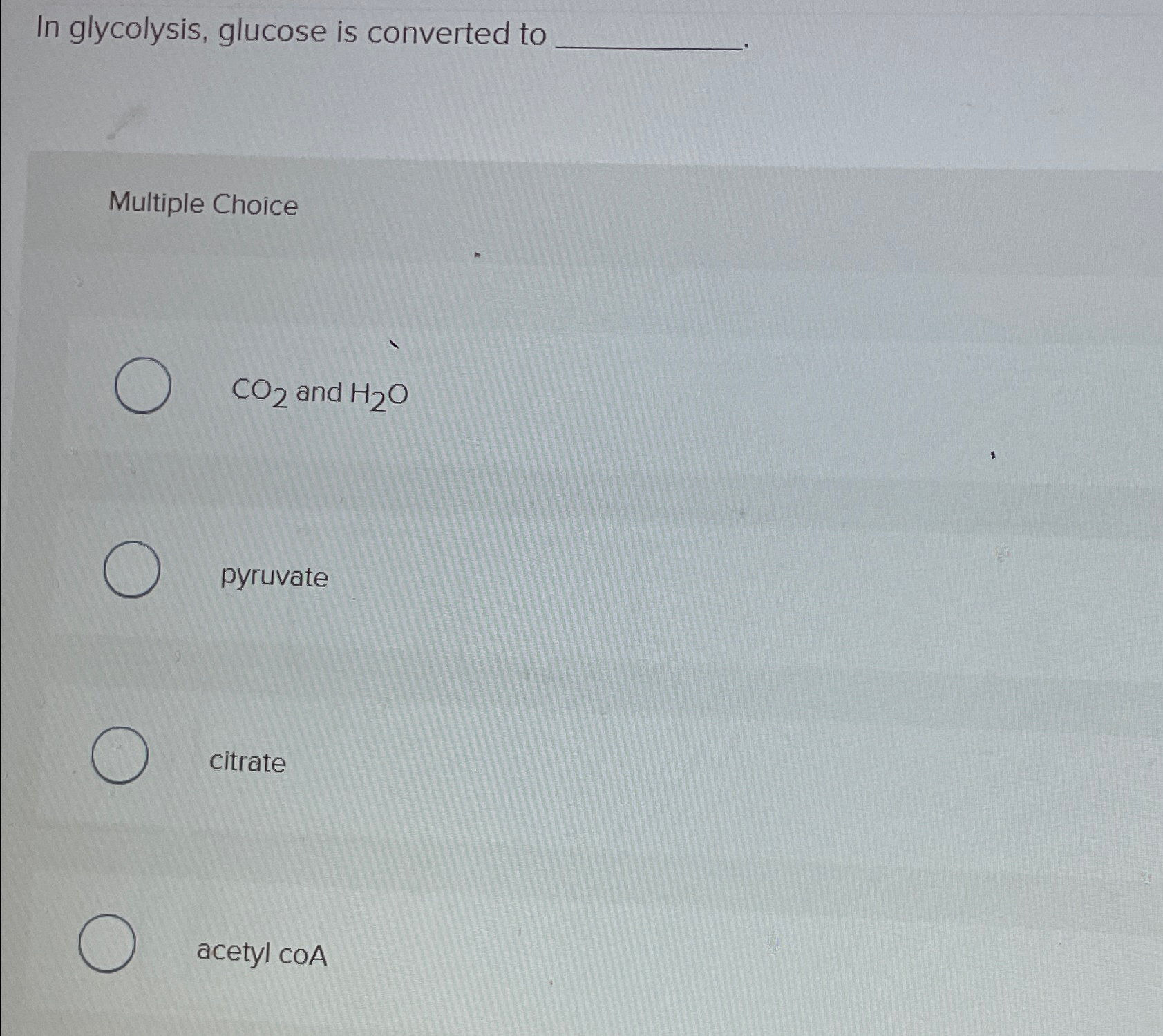 Solved In glycolysis, glucose is converted toMultiple | Chegg.com