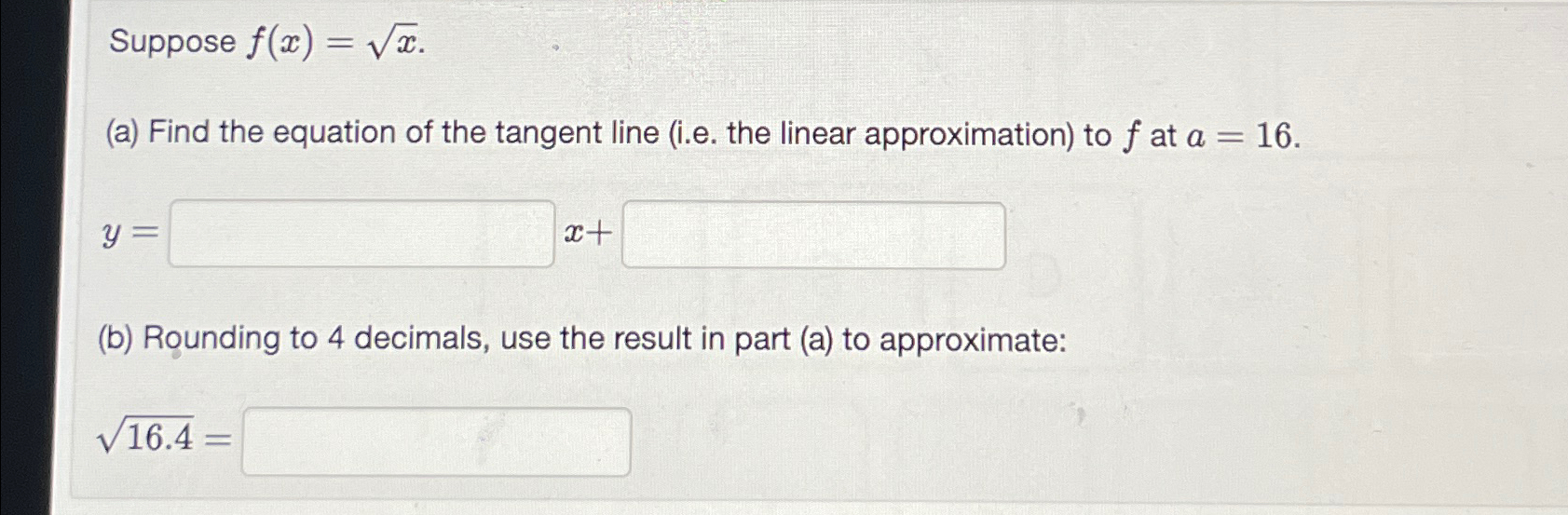 Solved Suppose f(x)=x2.(a) ﻿Find the equation of the tangent | Chegg.com