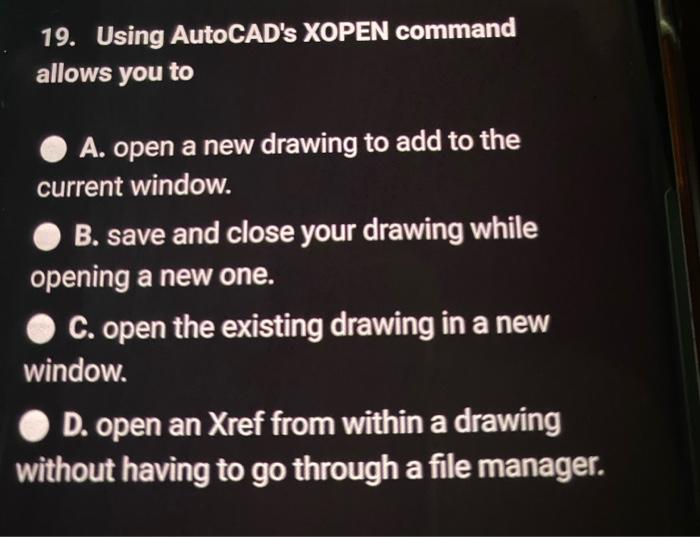 Solved 20. The EXPLODE command takes a group of objects | Chegg.com