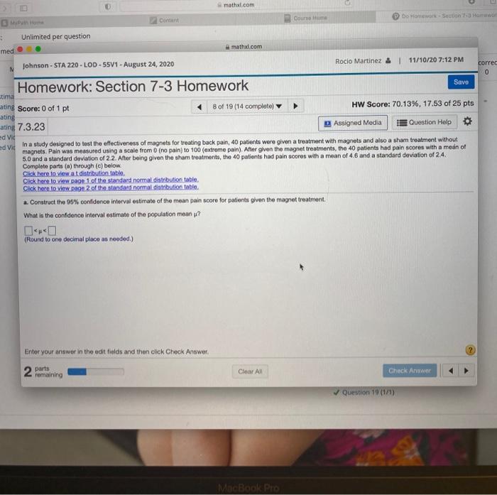 Solved mathxl.com Homework: Section 7-3 Homework wPathome | Chegg.com Solved mathxl.com Homework: Section 7-3 Homework wPathome | Chegg.com