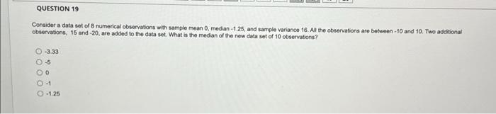 Solved Consider a data set of B numerical observations with | Chegg.com