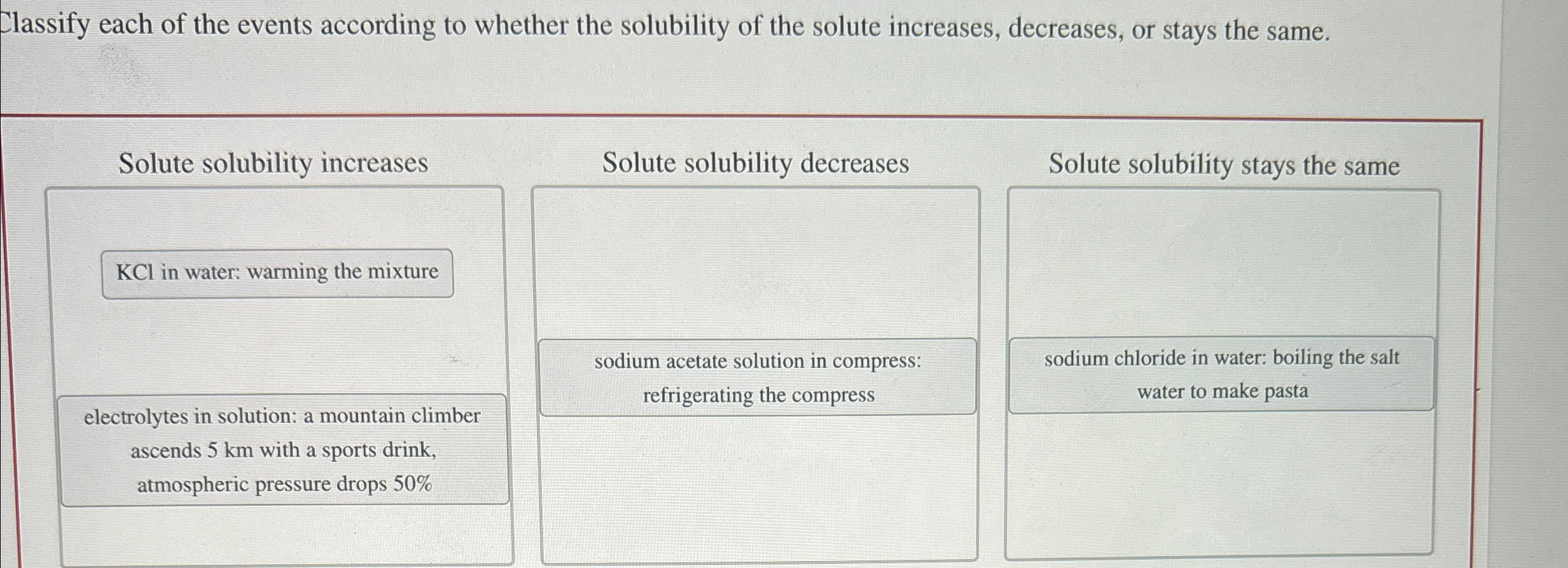 Solved Classify each of the events according to whether the | Chegg.com