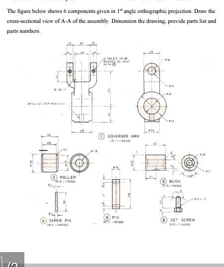 The figure below shows 6 components given in 1* angle | Chegg.com