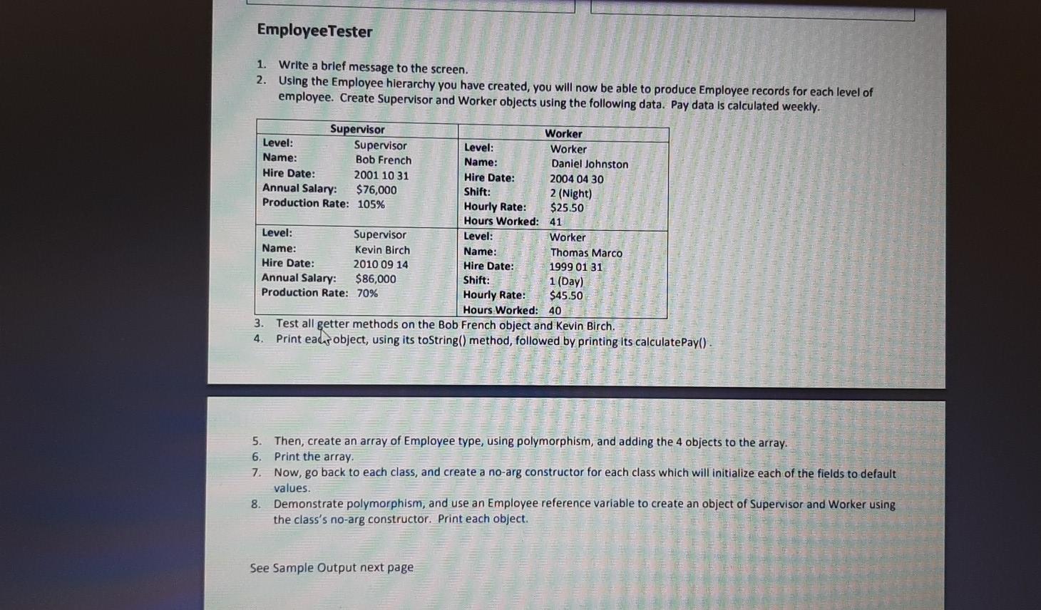 Solved Part C: Coding an Employee Hierarchy (25 Marks) | Chegg.com