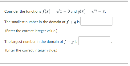 Solved Consider the functions f(x)=x-32 ﻿and g(x)=7-x2.The | Chegg.com