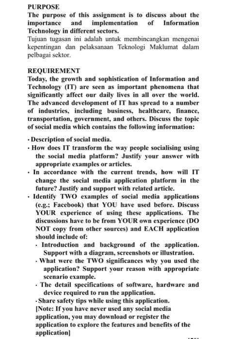 Solved PURPOSE The purpose of this assignment is to discuss | Chegg.com