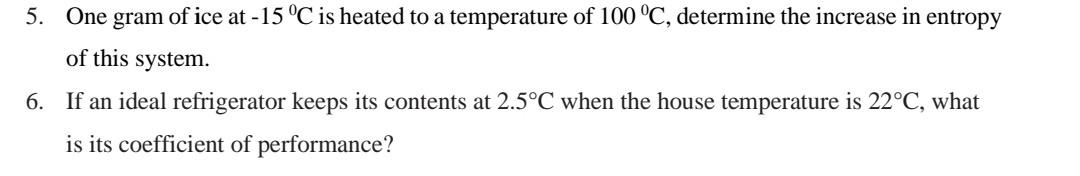 Solved 5. One gram of ice at −15∘C is heated to a | Chegg.com