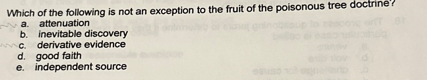 Solved Which of the following is not an exception to the | Chegg.com