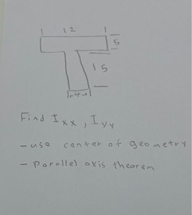Solved 14- 15 Find Ixx, Iyy - use center of geometry - | Chegg.com