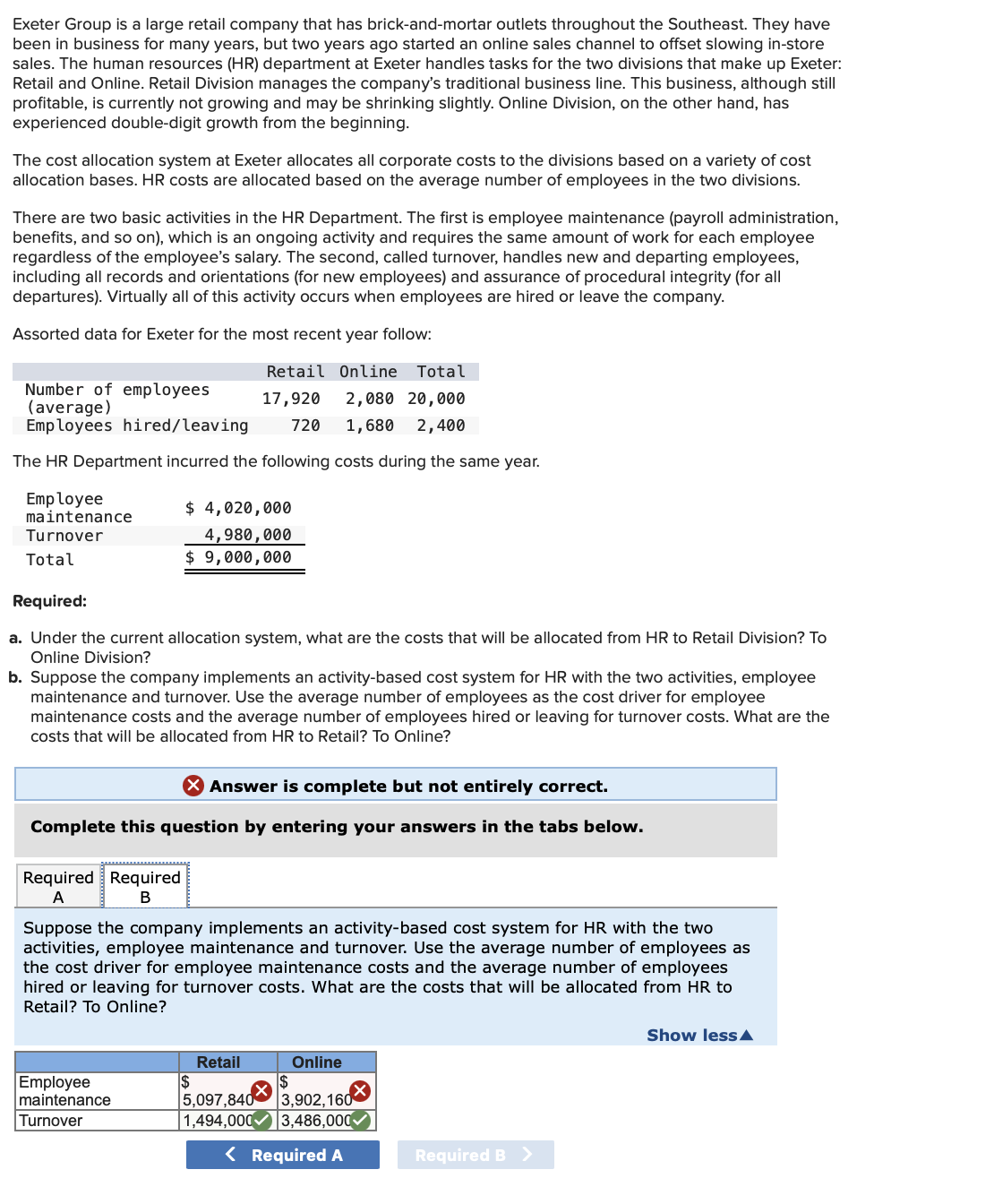 Solved Exeter Group is a large retail company that has | Chegg.com