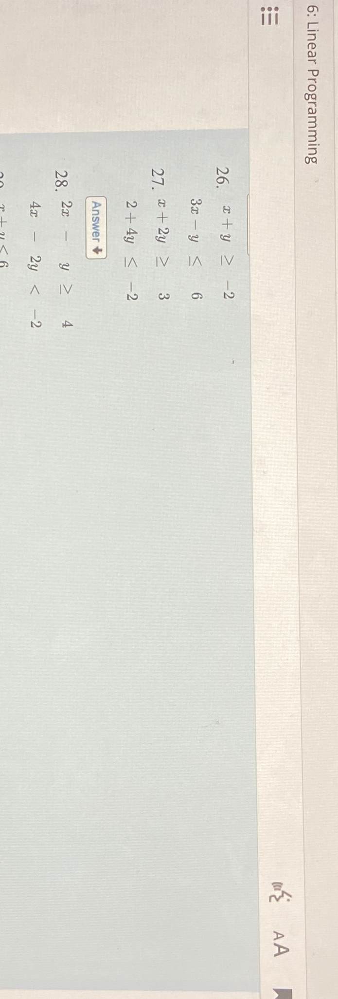 Solved 6: Linear | Chegg.com