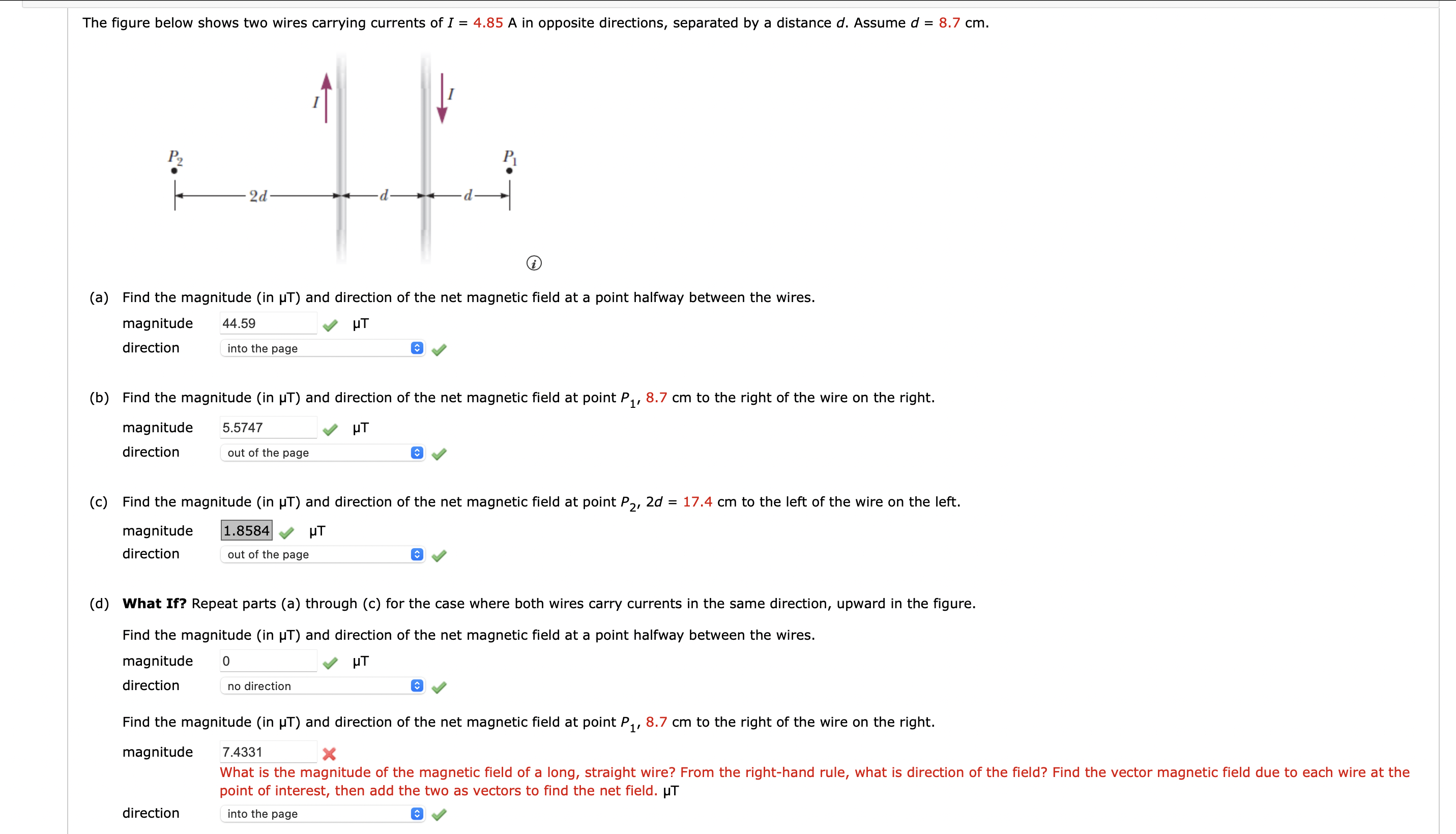 Solved (d) ﻿What If? ﻿Repeat parts (a) ﻿through (c) ﻿for the | Chegg.com