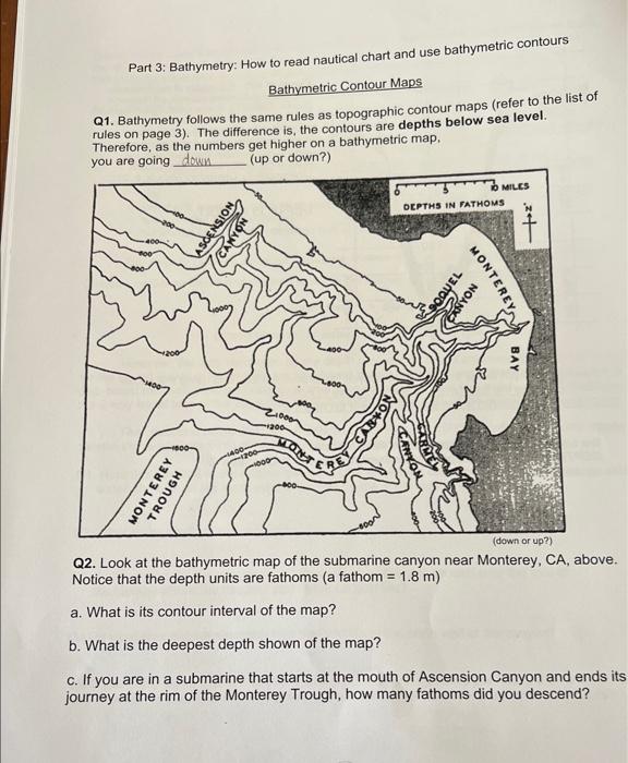 Part 3 Bathymetry How To Read Nautical Chart And 