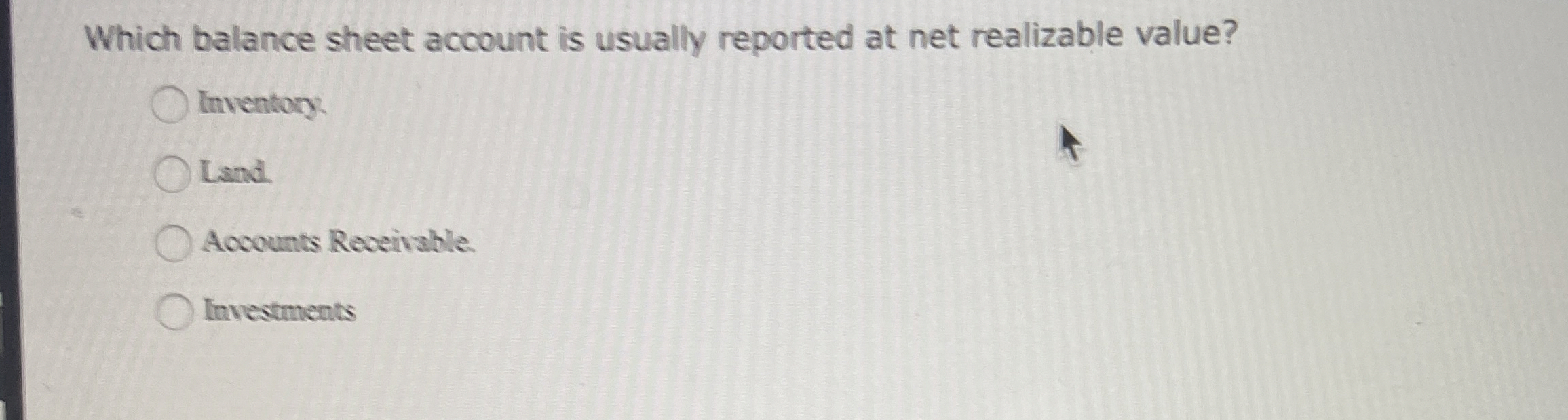 Solved Which balance sheet account is usually reported at | Chegg.com