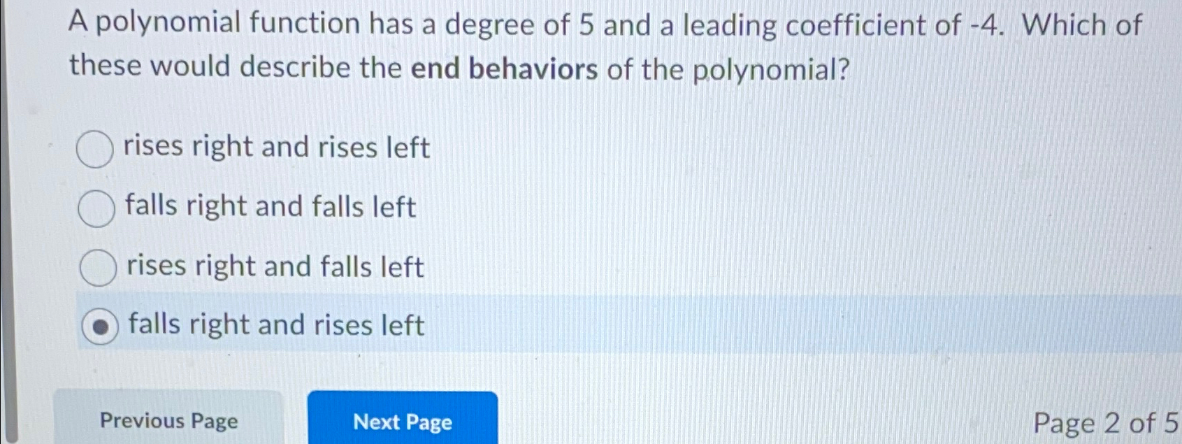 Solved A polynomial function has a degree of 5 ﻿and a | Chegg.com