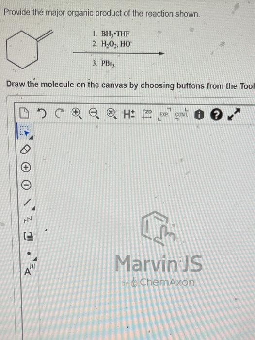 Solved Provide the major organic product of the reaction | Chegg.com