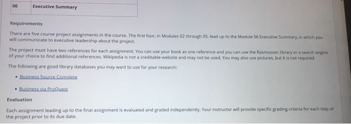 Module 03 Course Project Project Management