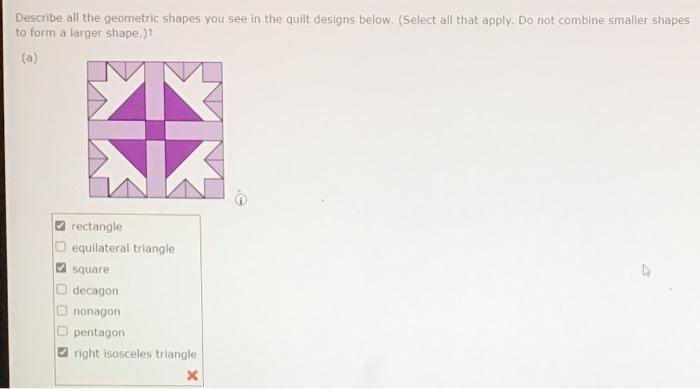 Solved Describe all the geometric shapes you see in the | Chegg.com