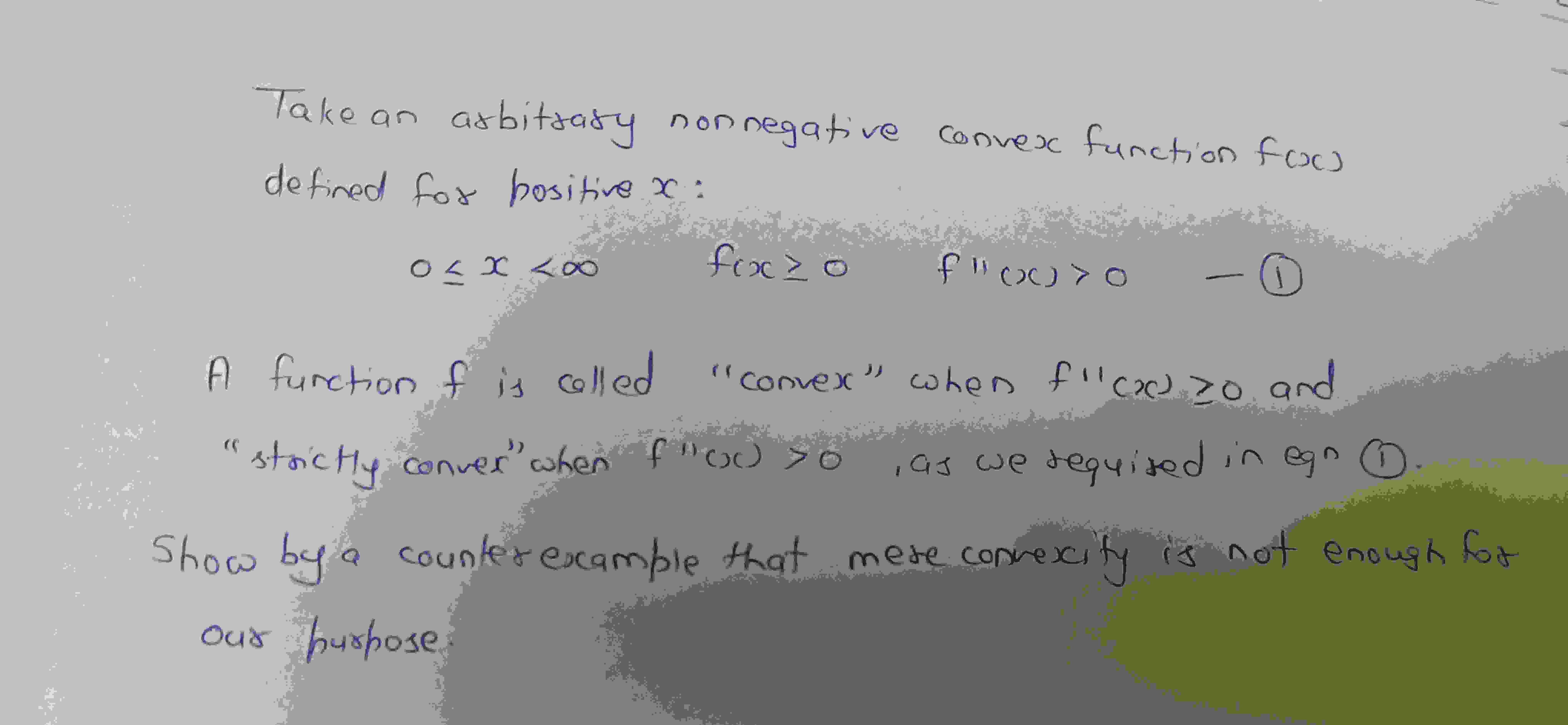 Solved Take an arbitrary nonnegative convex function | Chegg.com