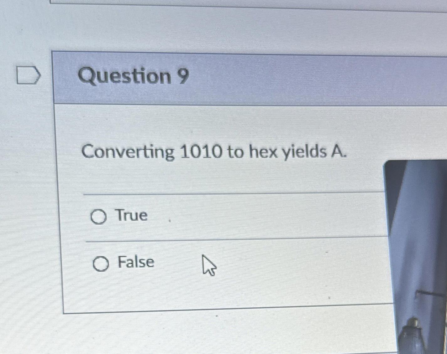 Solved Question 9Converting 1010 ﻿to hex yields A .TrueFalse | Chegg.com