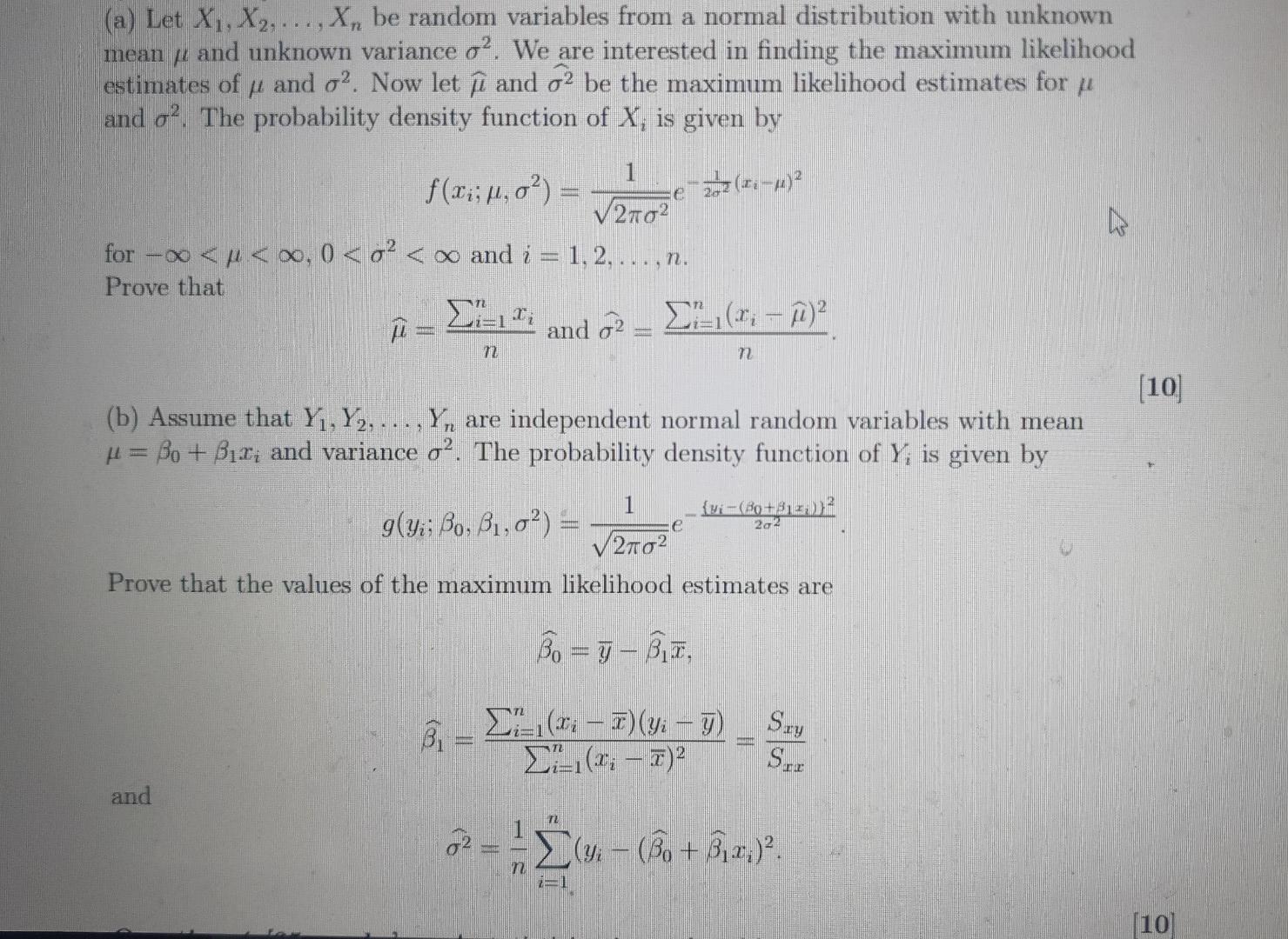 Solved (a) Let X₁, X₂,..., Xn be random variables from a | Chegg.com