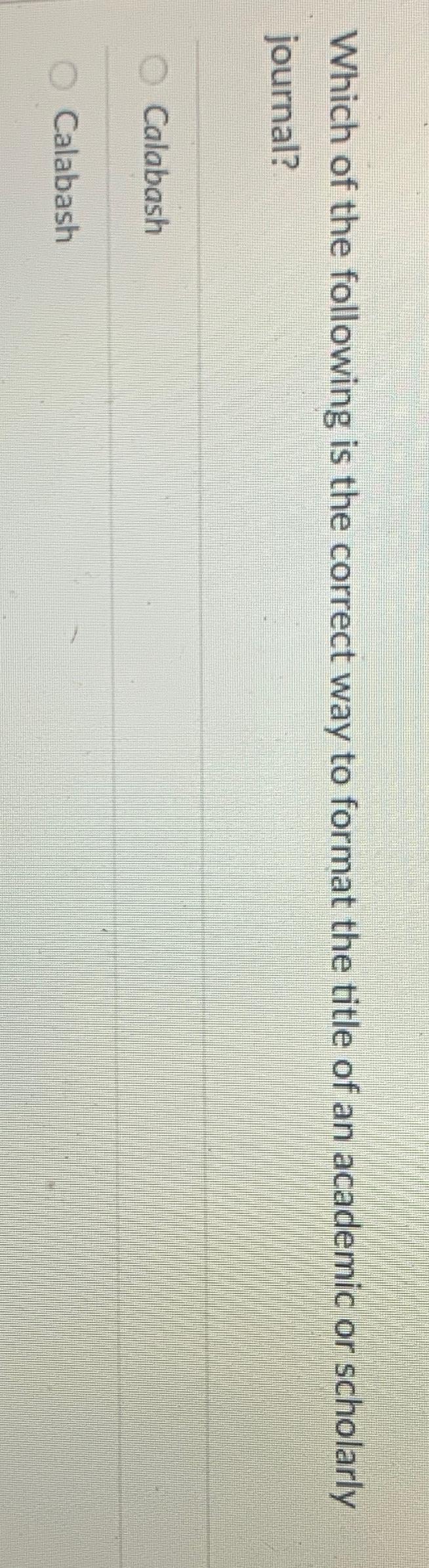 Solved Which of the following is the correct way to format | Chegg.com
