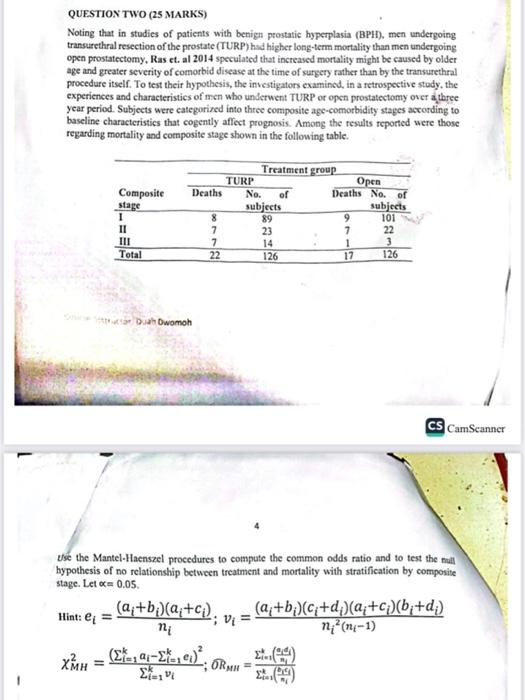 Solved QUESTION TWO (25 MARKS) Noting that in studies of | Chegg.com
