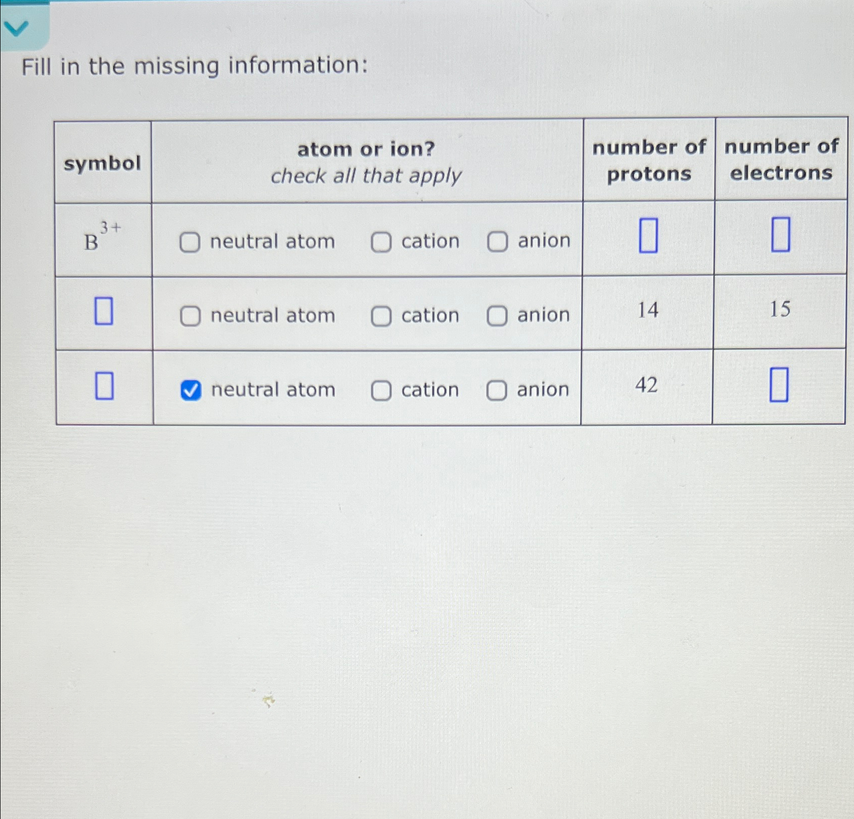 Solved Fill in the missing | Chegg.com