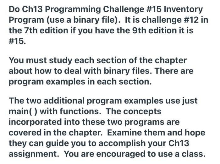 Solved 15. Inventory Program Write a program that uses a | Chegg.com
