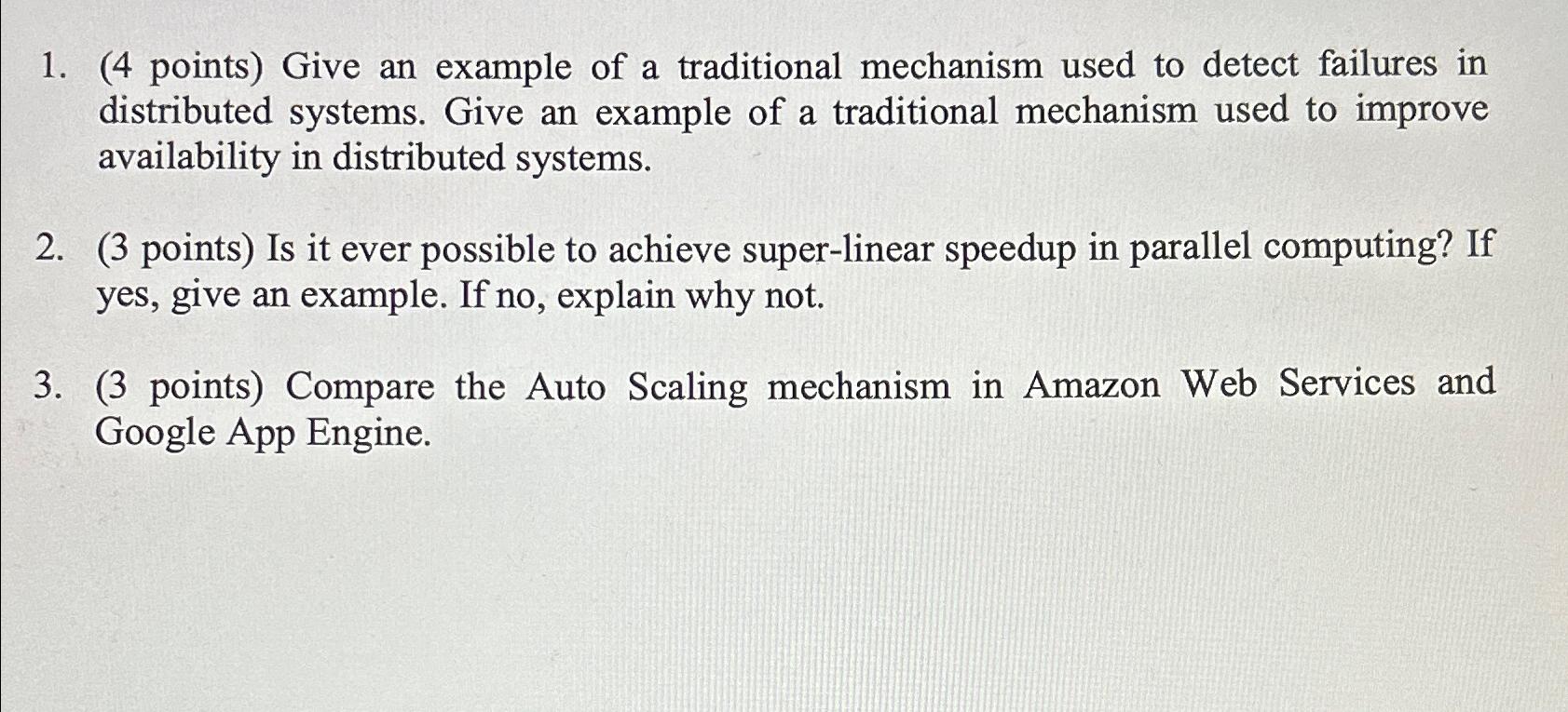 Solved (4 ﻿points) ﻿Give an example of a traditional | Chegg.com