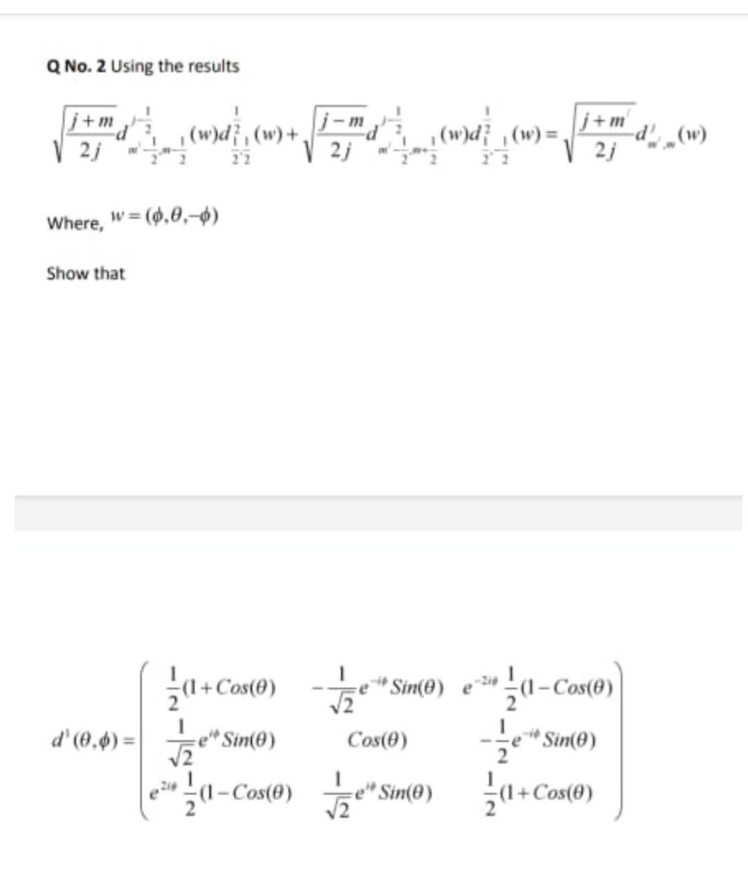 Solved Q No. 2 Using the results | Chegg.com