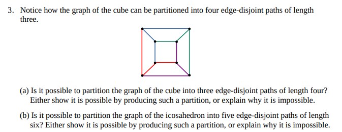 Solved Notice how the graph of the cube can be partitioned | Chegg.com