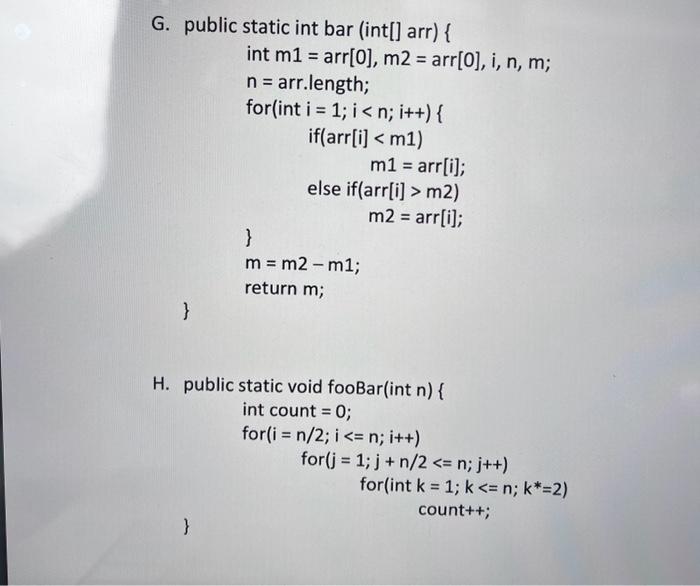Solved Determine The Complexity Of The Following Code 