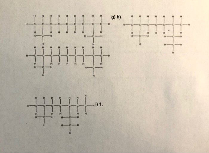 Solved g) h) н C-C C -HD 1. CH CH | Chegg.com